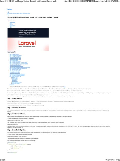 laravel 10 crud pdf php world wide web