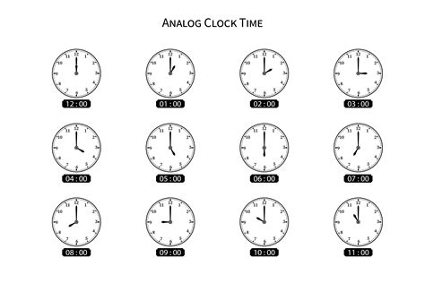 Analog Time Clock Graphic By Limbo Creative · Creative Fabrica