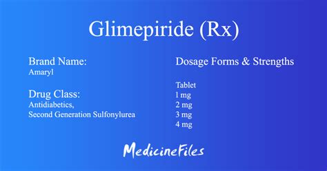 Glimepiride Oral Tablet Uses Side Effects Dosing Brands Medicinefiles
