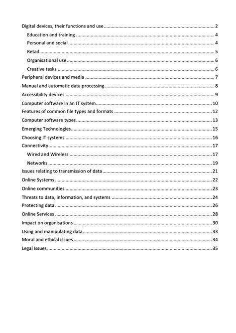 Ict Level Unit Exam Topics Workbook Teaching Resources