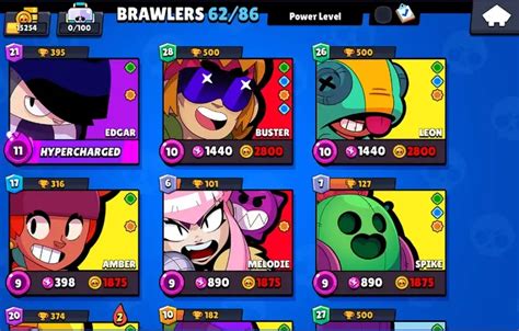 Compra 🏆 15k Trophies 🥊 62 Brawlers 💪 5 Legendary ⚡ 1 Hc Brawlers 🎨 51