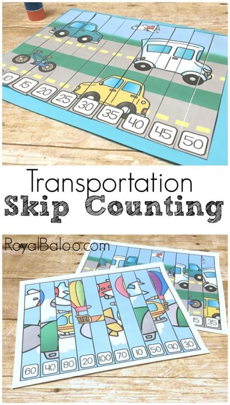 Free Transportation Skip Counting Puzzles Thrifty Homebabeers