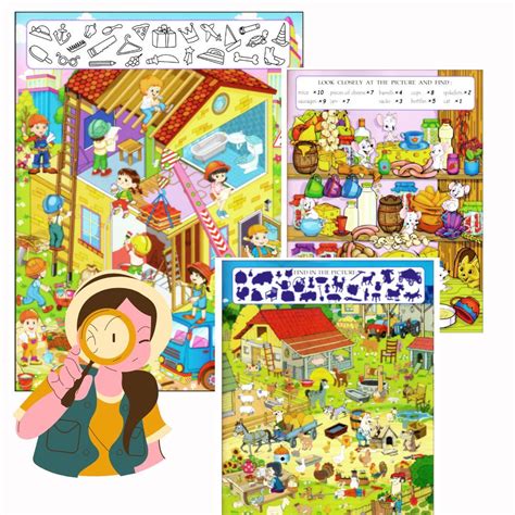 Seek And Find Hidden Objects Printable Worksheets For Preschool