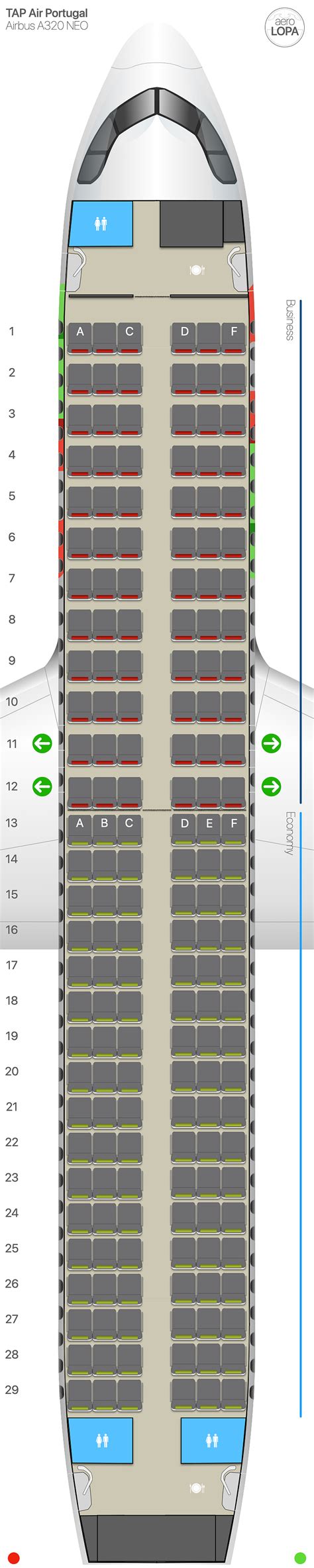 Tp Airbus A320neo Aerolopa Detailed Aircraft Seat Plans