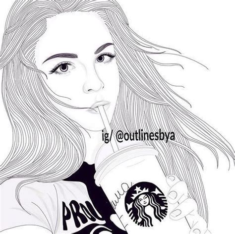Starbucks Girl Drawing At Explore Collection Of