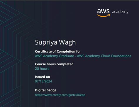 Supriya Wagh On Linkedin Awsacademy Cloudcomputing Aws