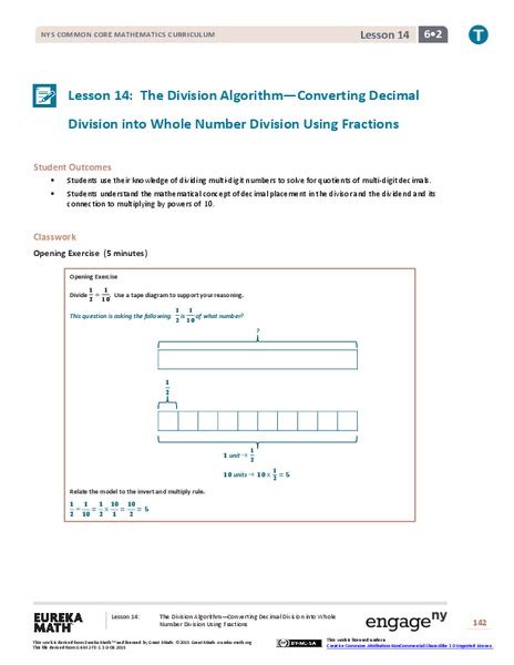 The Division Algorithm—converting Decimal Division Into Whole Number