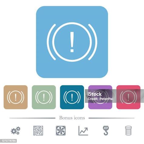 Car Dashboard Indikator Rem Tangan Ikon Datar Pada Warna Latar Belakang