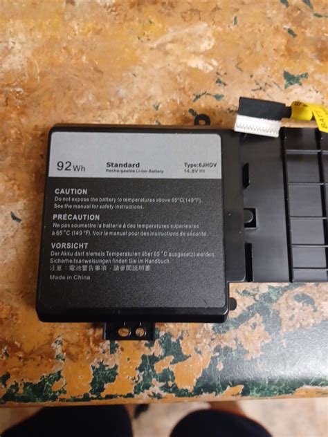 6JHDV Battery For Dell Alienware 17 R2 R3 14 8V 92Wh 8 Cell 17 3 YKWXX
