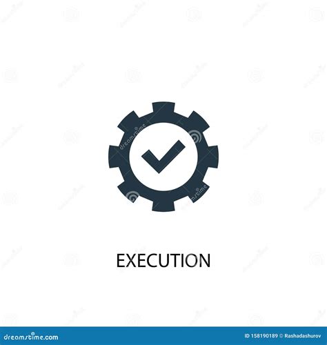 Execution Icon Color Line Outline Vector Sign Linear Style