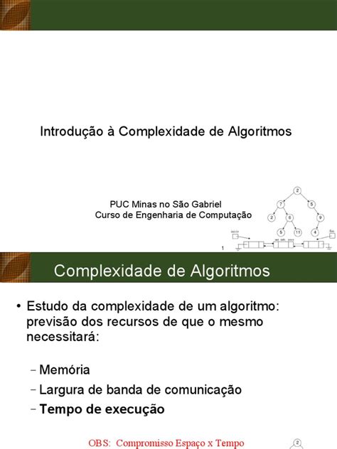 Complexidade De Algoritmos Teoria Da Complexidade Computacional