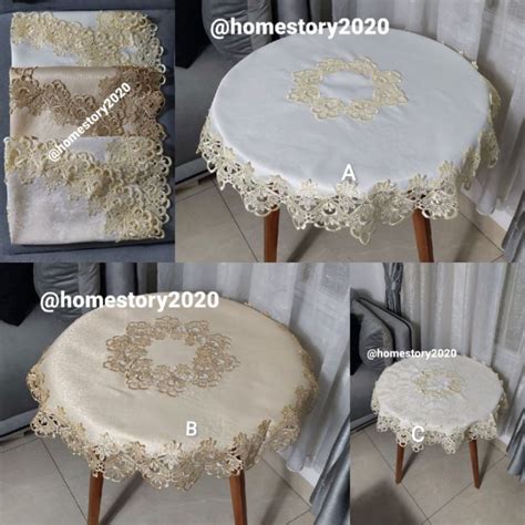 Jual Taplak Meja Bulat Bunder Meja Pojok Taplak Meja Betawi Meja Oshin