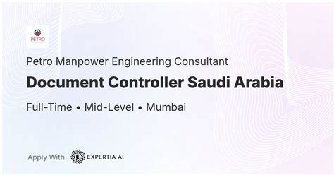 Document Controller Saudi Arabia Job Mumbai Mid Level