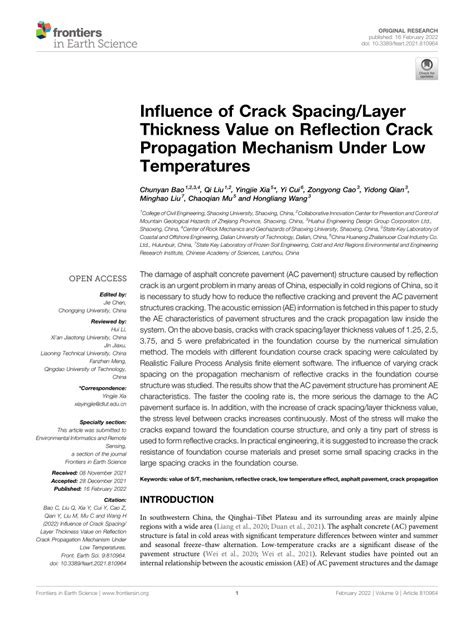 Pdf Influence Of Crack Spacinglayer Thickness Value On Reflection