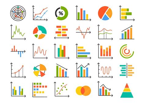 Graph And Chart Icons Diagram And Infographic Elements Business Data