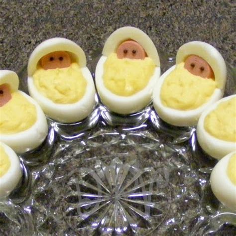 Adorable Newborn Babies Deviled Eggs