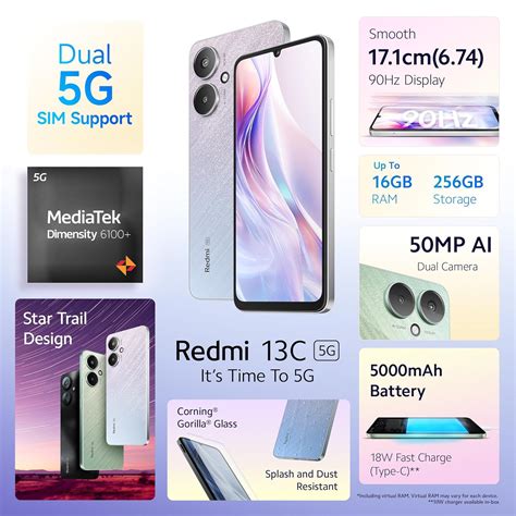 Redmi 13c 5g Green 4gb Ram 128gb Storage