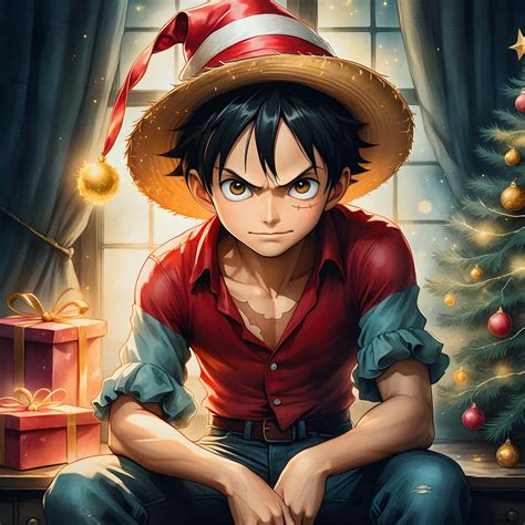 Download One Piece Christmaswith Luffy Wallpaper Wallpapers Com