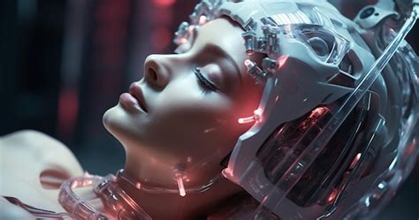 Premium Ai Image Scifi Robot Girls Gynoid Works In A Futuristic