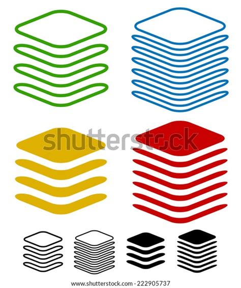 Layers Stack Symbols Stock Vector Royalty Free Shutterstock