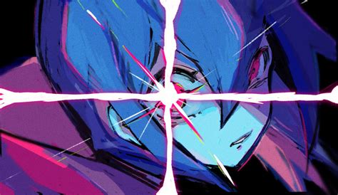 Safebooru 1other Black Background Blue Hair Blue Skin Colored Skin Commentary Request