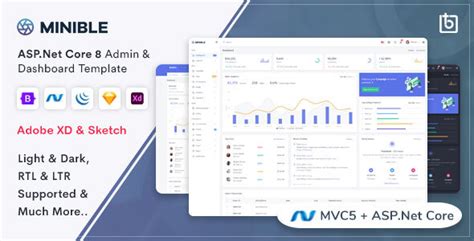 Minible Asp Net Core Mvc Admin Dashboard Template By Themesbrand