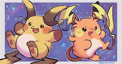 Raichu Mega Raichu Y And Mega Raichu X Pokemon And 1 More Drawn By
