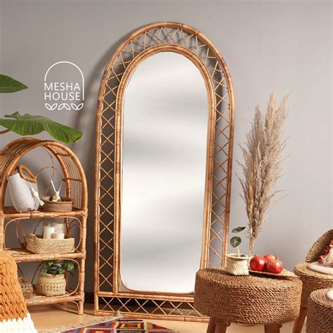 آینه قدی حصیری شاهپسند خانه میشا