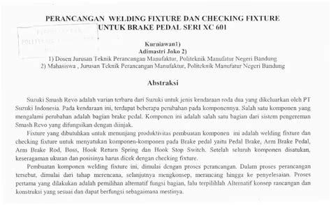 Pdf · Checking Fixture Untuk Menyatukan Komponen Komponen Pada Brake