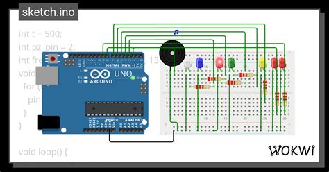Подключение светодиода Wokwi Esp32 Stm32 Arduino Simulator
