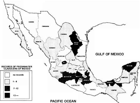 1 Distribution Of Records Of Cladocera In México By Ranges Of Record S