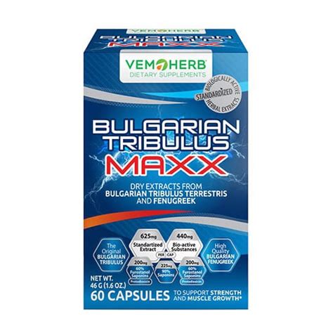 Bulgarian Tribulus Maxx VemoHerb 60 Capsules Booster Testosterone