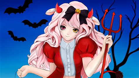 Anime Girl Halloween Costume 2560x1440 Wallpaper