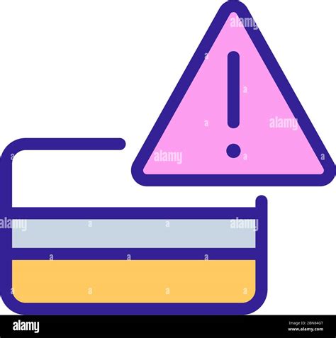 Hacking Warning Icon Vector Outline Illustration Stock Vector Image