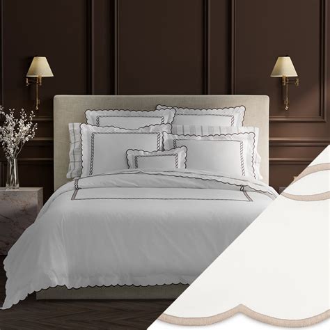 Matouk Classic Chain Scallop Bedding Dune Luxury Bedding Online