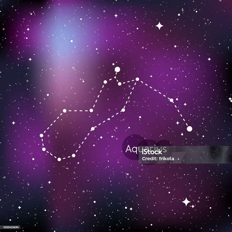 Segno Zodiacale Dellacquario Simbolo Delloroscopo Costellazione Lineare