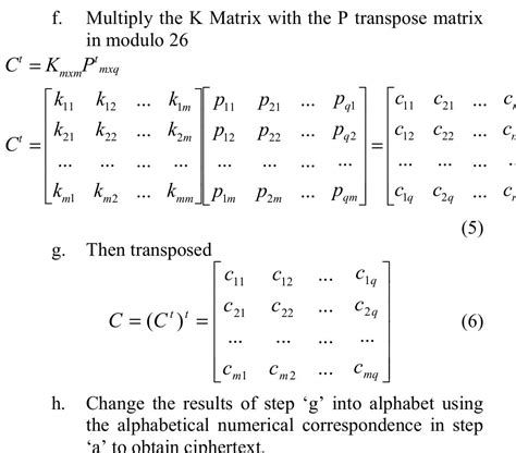 Hill Cipher Decryption Algorithm