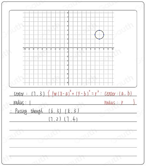 solved graph the cincle x 7 2 y 3 2 1 uss the points to adjust the