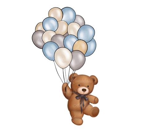 Teddy Bear PNG Teddy Bear Clipart Bear With Balloon Baby Shower