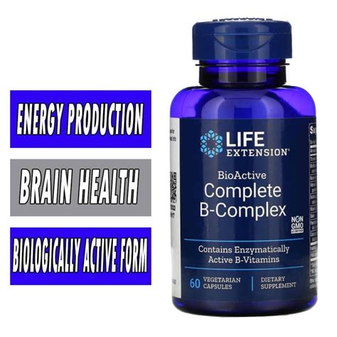 Bioactive Complete B Complex Life Extension Vitamins Minerals
