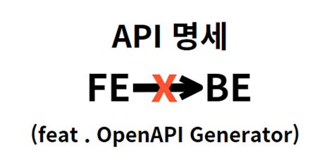 FE API명세 의존성 낮추기 OpenAPI Generator