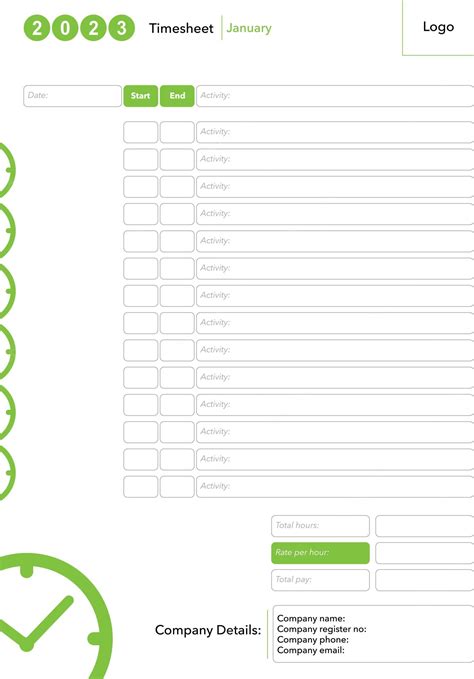 timecard template excel 2010