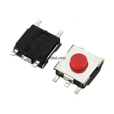 Smd 5 Pin Tactile Switch 6x6x25mm Leetechbd