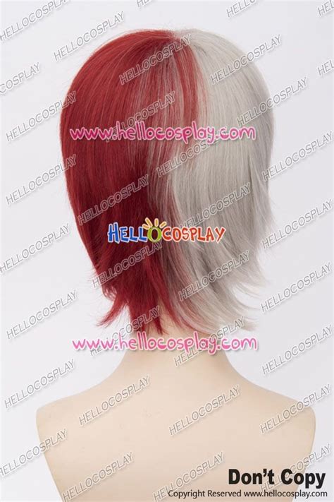 My Hero Academia Shōto Todoroki Cosplay Wig Red Silver White Short Layered