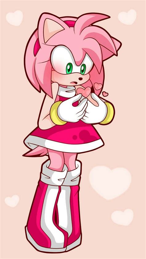 All These Hearts Made Amy Rose Blush By Vika7182 Rsonicthehedgehog