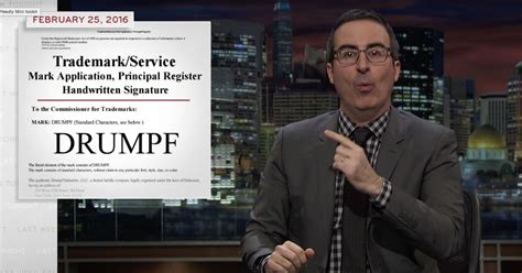 John Olivers Request To Make Donald Drumpf Again Picks Up Steam Online