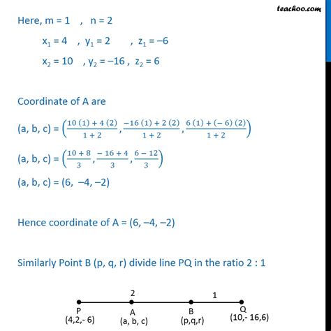 Ex 12 3 5 Find Coordinates Of Points Which Trisect Line Segment