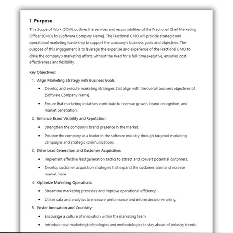 Hire A Fractional Cmo What To Put Inside Your Contract Template