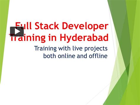 Ppt Full Stack Developer Training In Hyderabad Powerpoint Presentation Free To Download Id