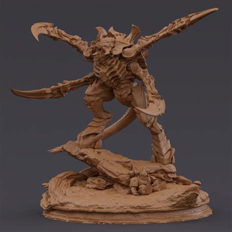 Stl File Sceamer Of Despair Xeno Lord Space Bug・3d Printable Model To